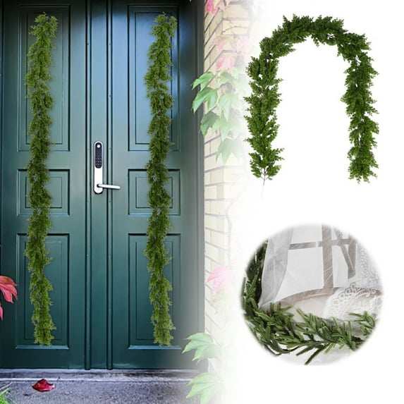 Greenery Vine Leaves for Door Wall Mantle Fireplace Wedding Party Decoration - Walmart.com