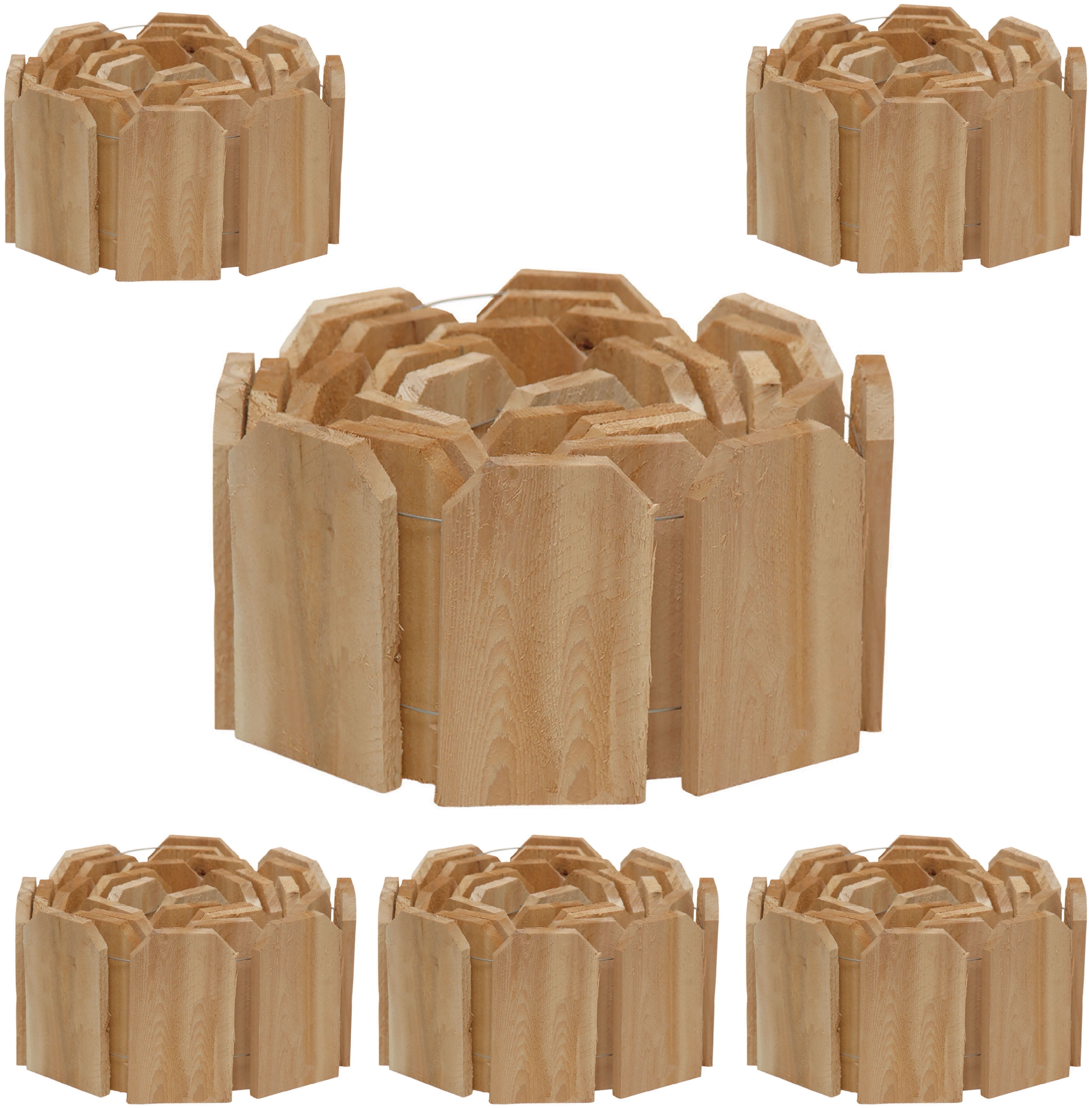 Greenes Fence Cedar Lawn Edging 10 ft. Decorative Garden Wood Border ...