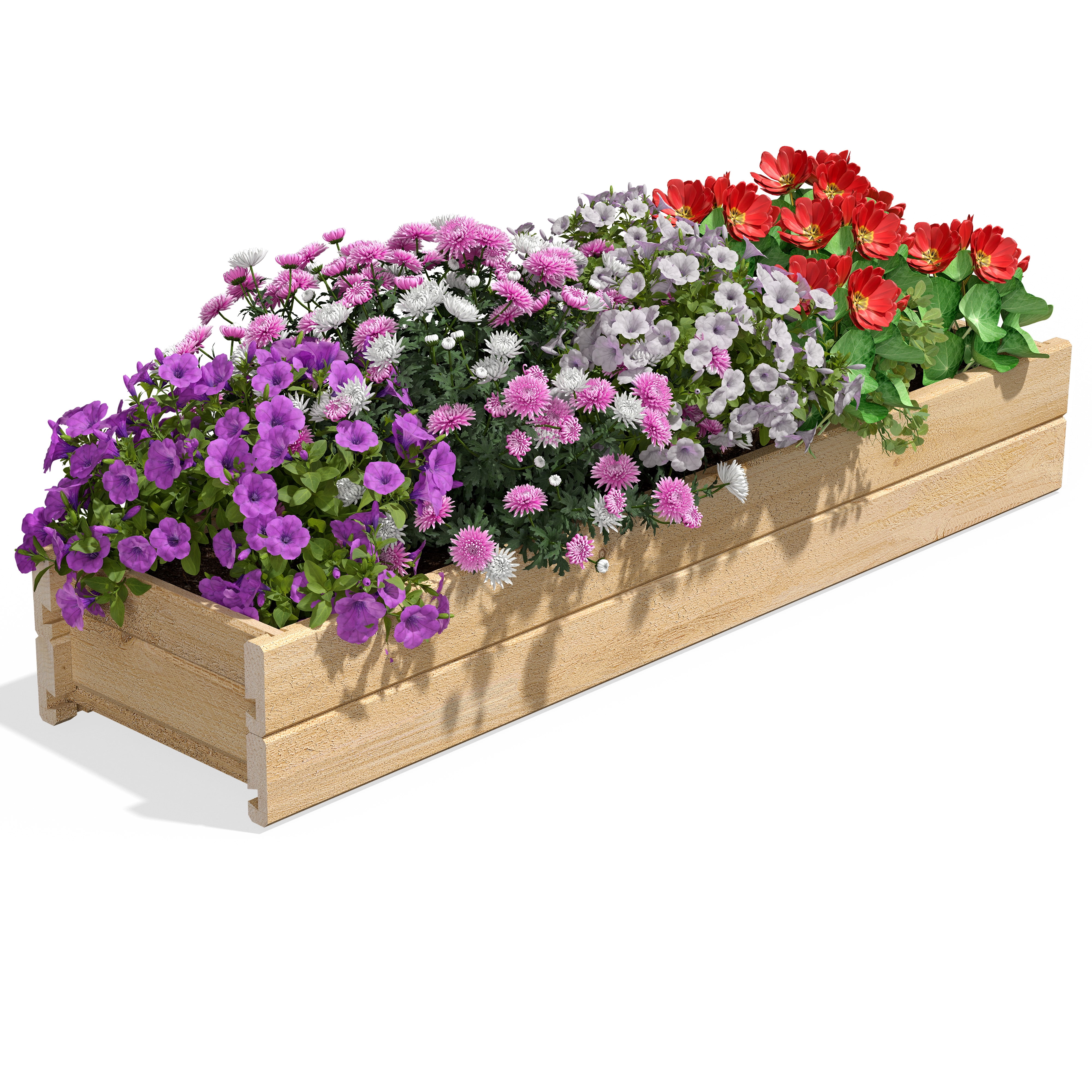 Greenes Fence 46 in. x 11 in. x 7 in. Cedar Wood Planter Box with Rail ...