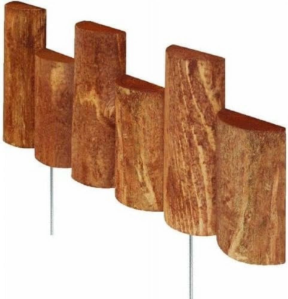 Greenes Fence Cedar Flexible Half-Log Lawn Edging, 5-7 In. H x 18 In. L ...
