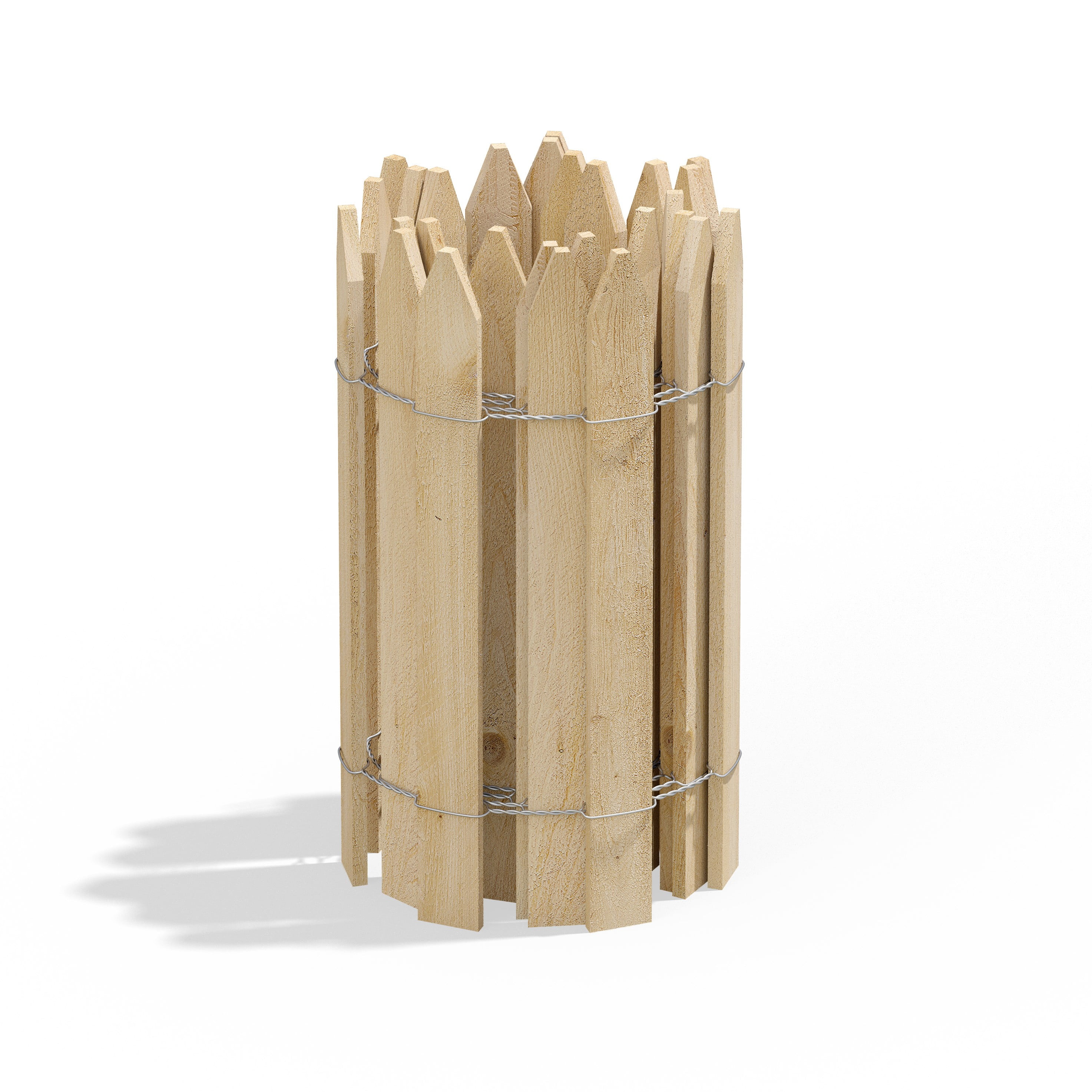 Greenes Fence Cedar Wood Garden Picket Fence with Cedar Stake ...