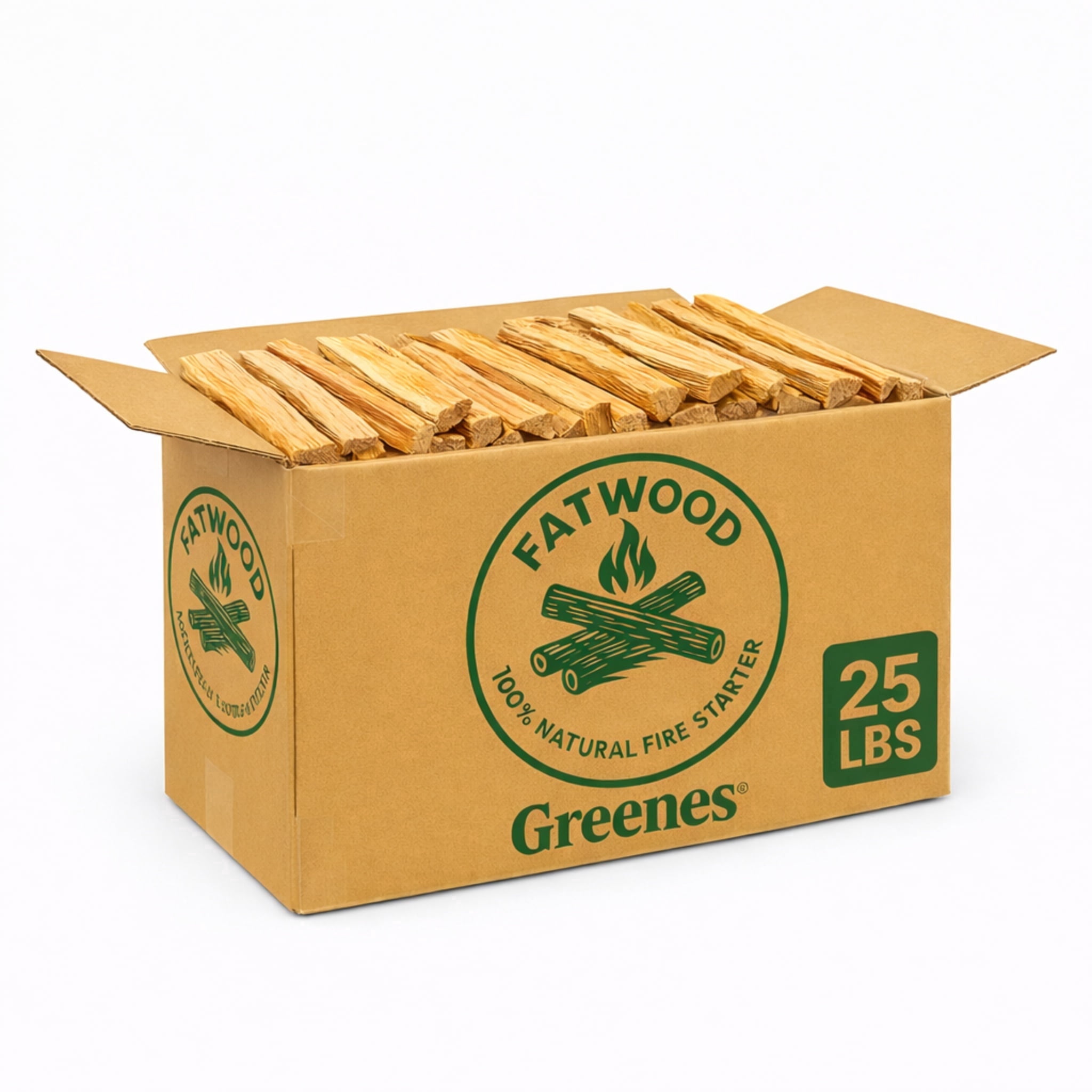Greenes Fence Fatwood Fire Starter – 25 lb Box – 100% Natural Pine ...