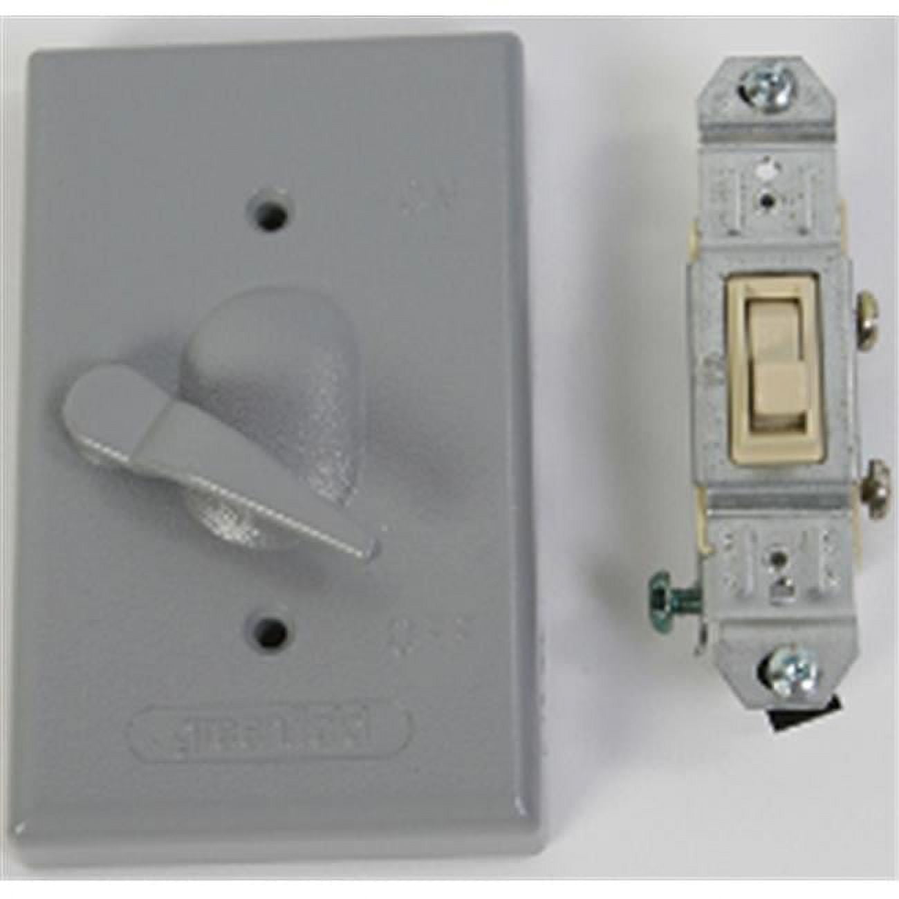 Greenfield 1 Gang Weatherproof Switch Cover & Single Pole Switch ...