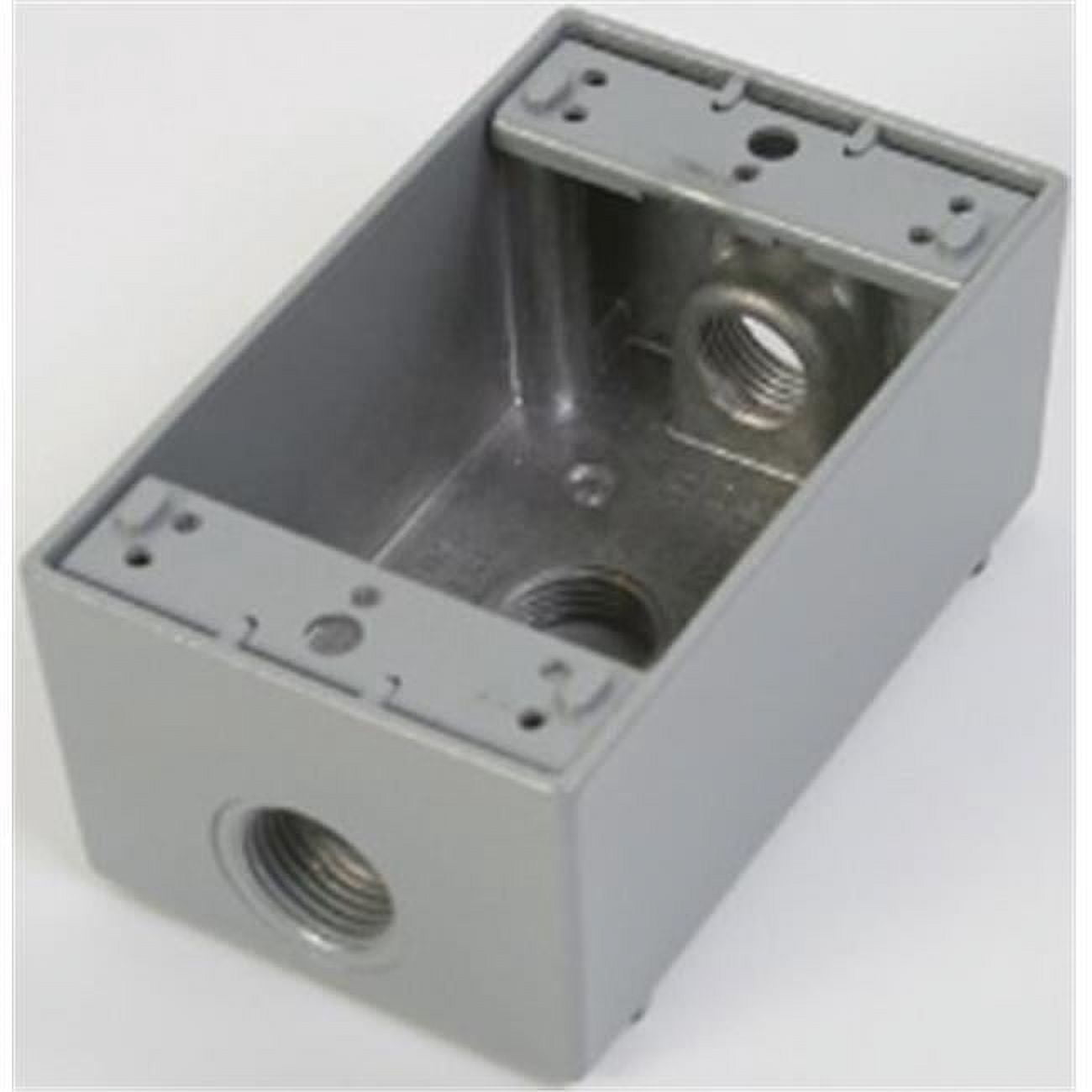 Greenfield B23BRS 1 Gang Weatherproof Electrical Outlet Box with Three ...