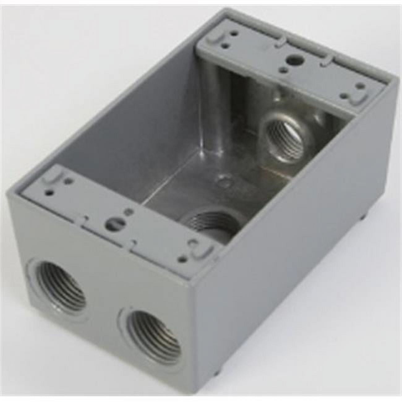 Greenfield B24PS 1 Gang Weatherproof Electrical Outlet Box with Four 0. ...