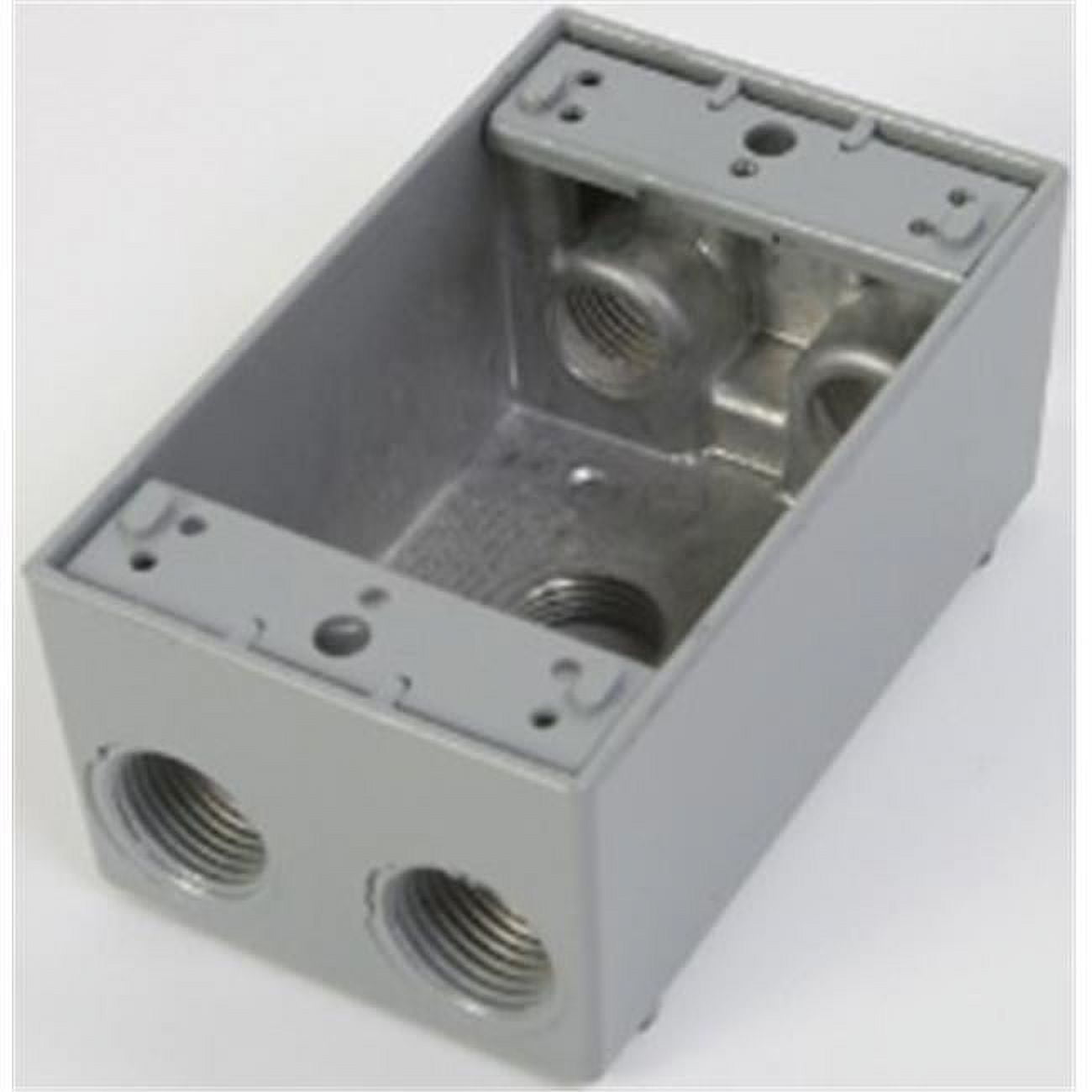 Greenfield B25PS 1 Gang Weatherproof Electrical Outlet Box with Five 0. ...