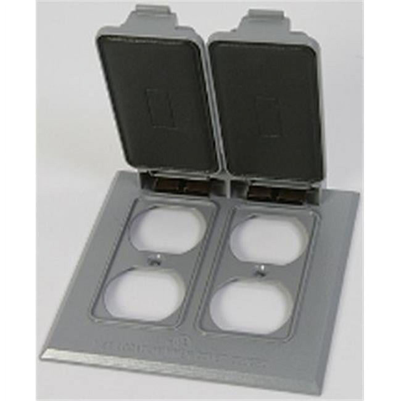 Greenfield C2DR2PS 2-Gang Weatherproof Double Duplex Outlet Cover, Gray ...