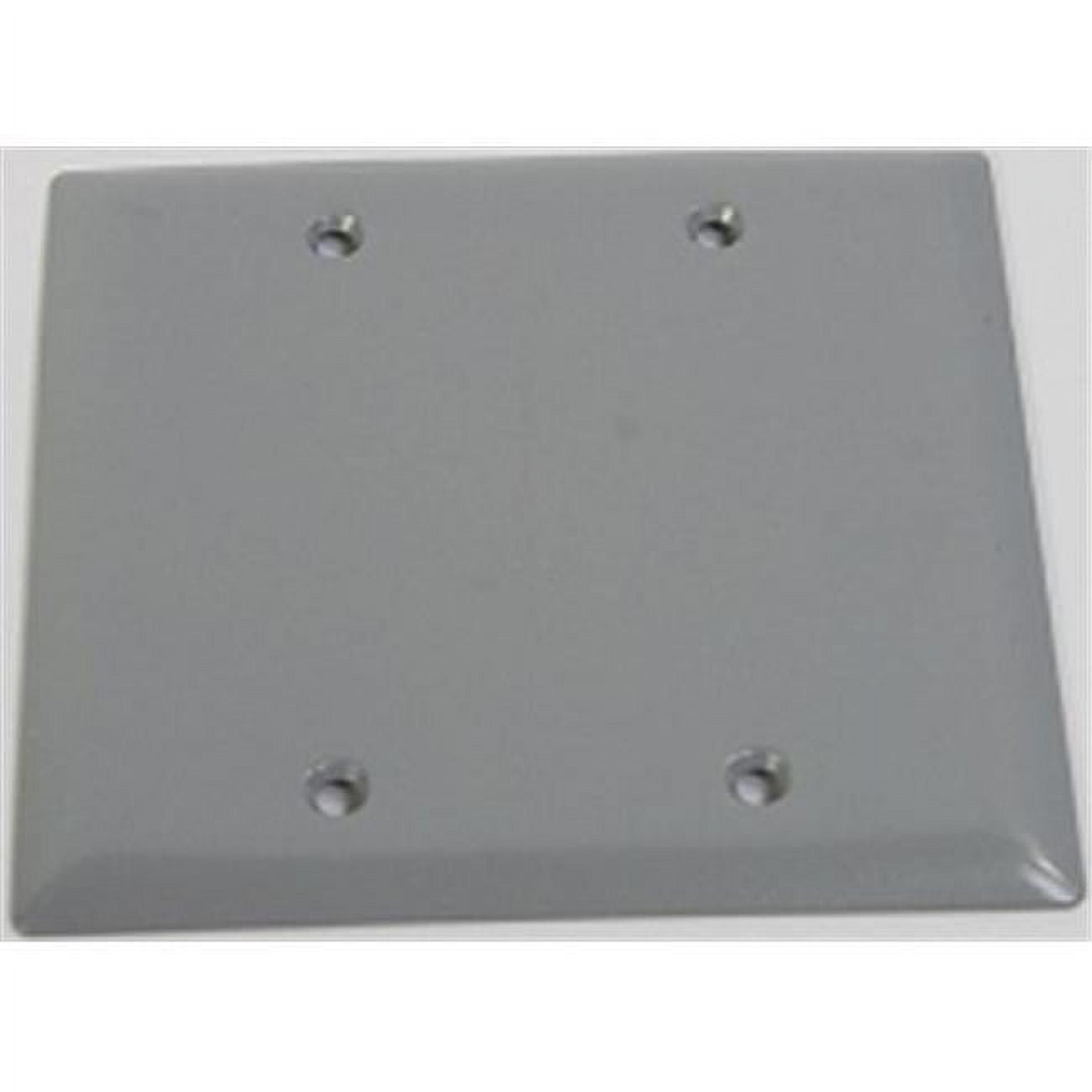 Greenfield CB2PS 2-Gang Blank Weatherproof Outlet Box Cover, Gray ...
