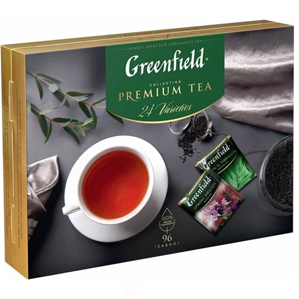 Greenfield Premium Tea Collection 24 Flavors Set 96 Pyramids - Walmart.com