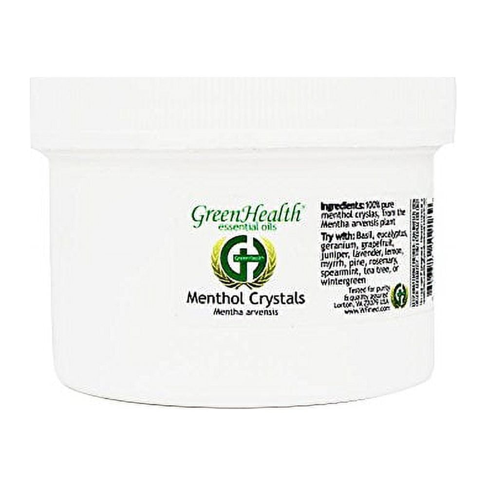 Greenhealth - 8oz - Menthol Crystals in a White Plastic Jar(MELTING ...