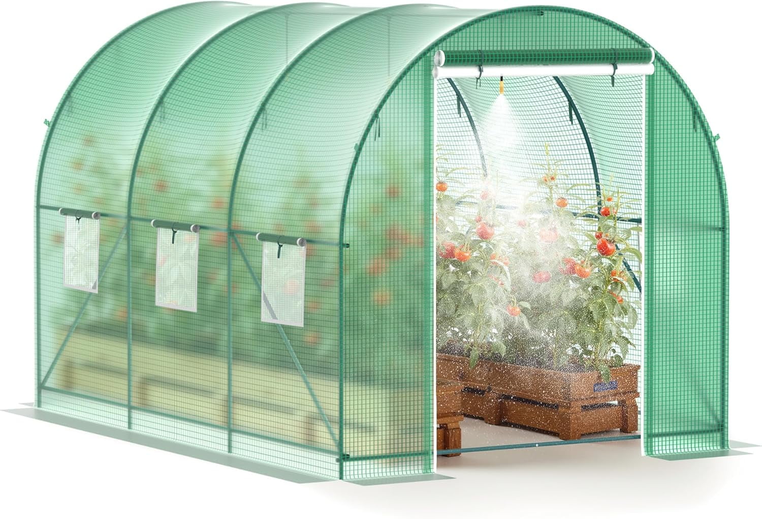 Greenhouse, 10'x7'x7' Upgraded Walk-in Greenhouse with Spraying System ...