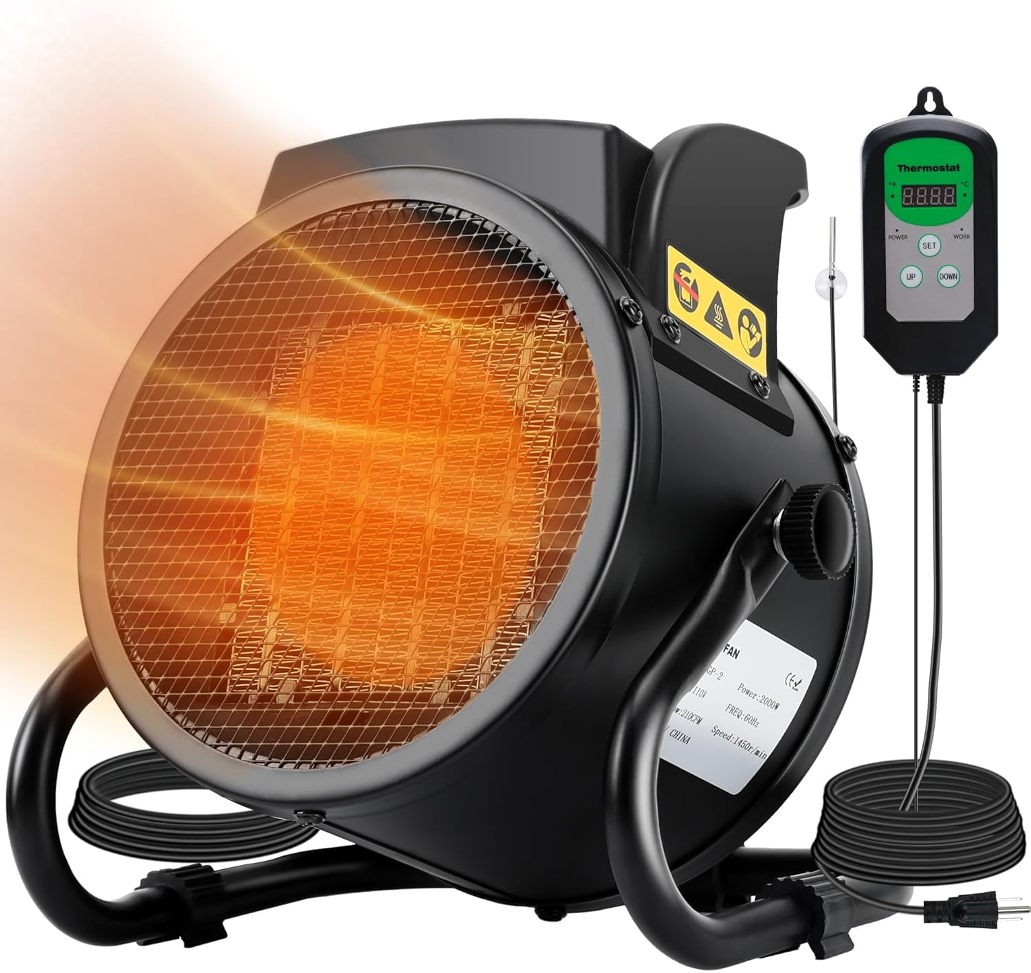 Greenhouse Heater with Thermostat, Auto Temperature Control Kit with ...