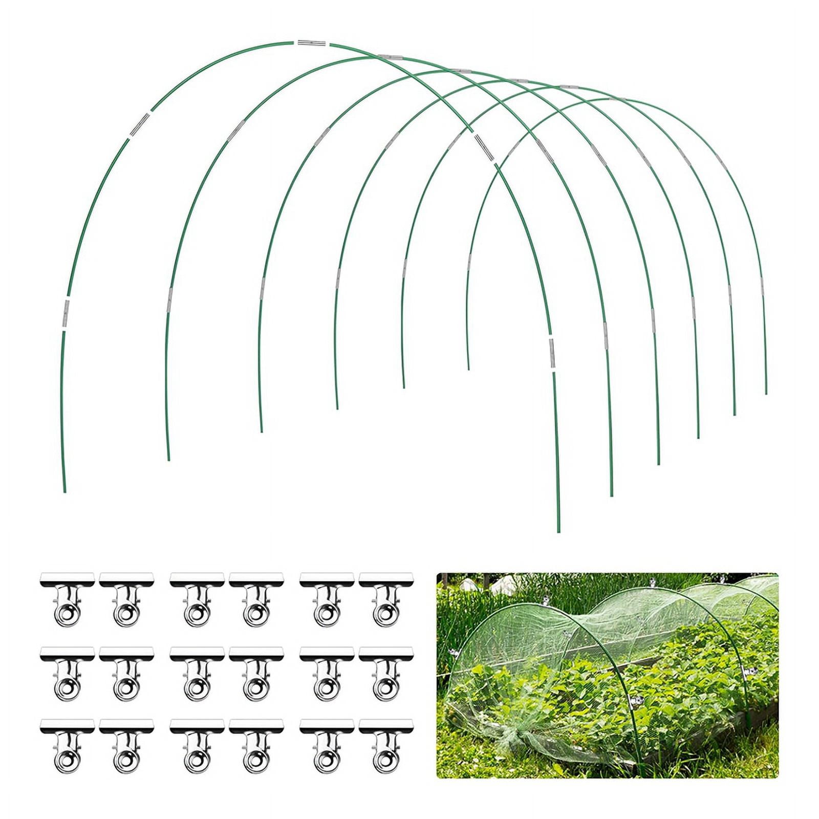 Greenhouse Hoops 8.5 ft. Grow Tunnel Garden Hoops Kit rust free ...