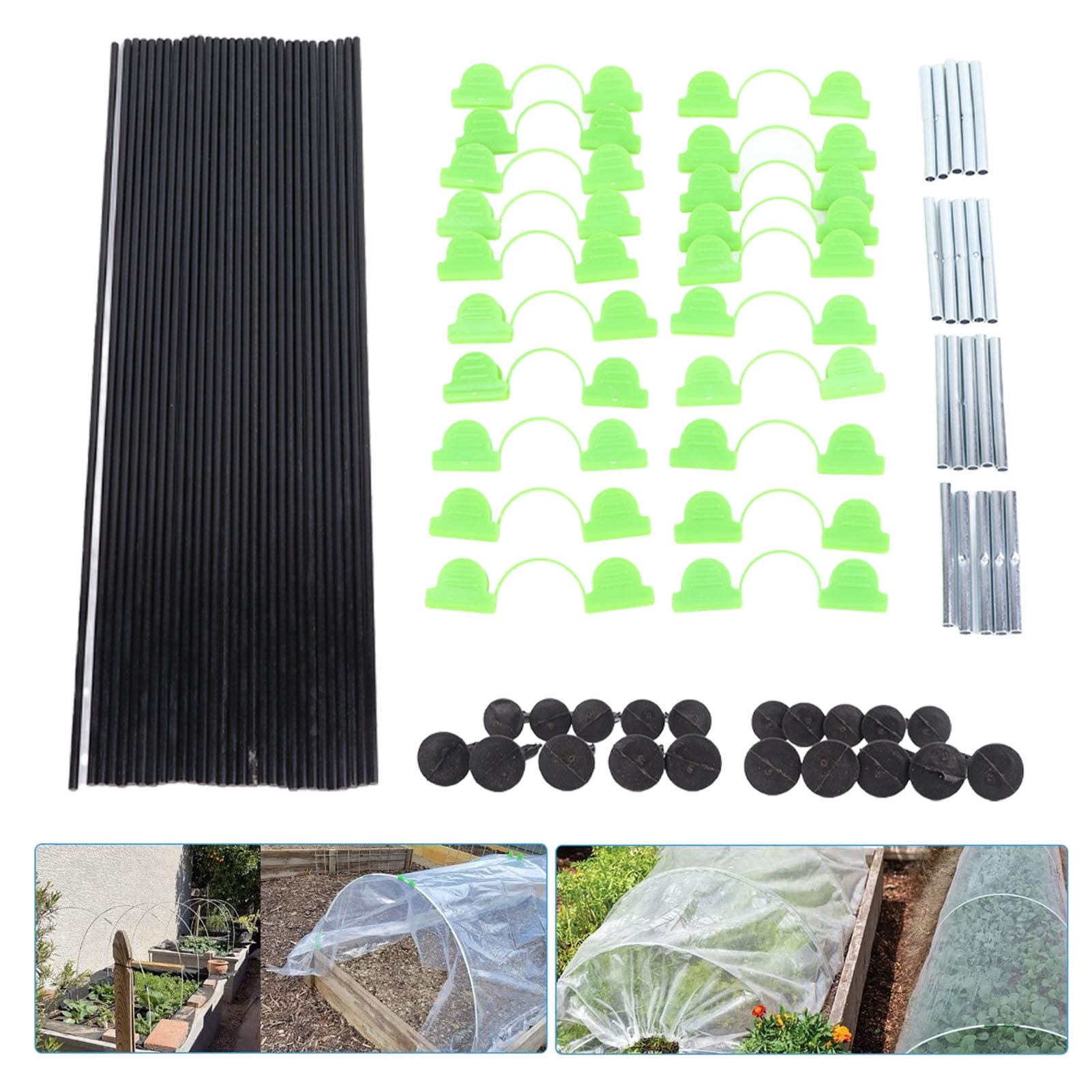 Greenhouse Hoops, Grow Tunnel Greenhouse Hoops DIY Plant Support Garden ...