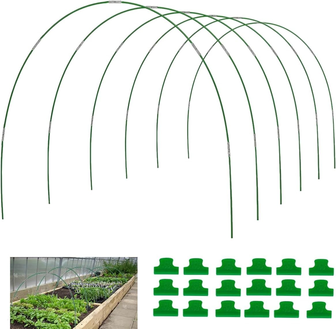 Greenhouse Hoops for Raised Beds,8ft Greenhouse Hoops,Grow Tunnel,6 ...