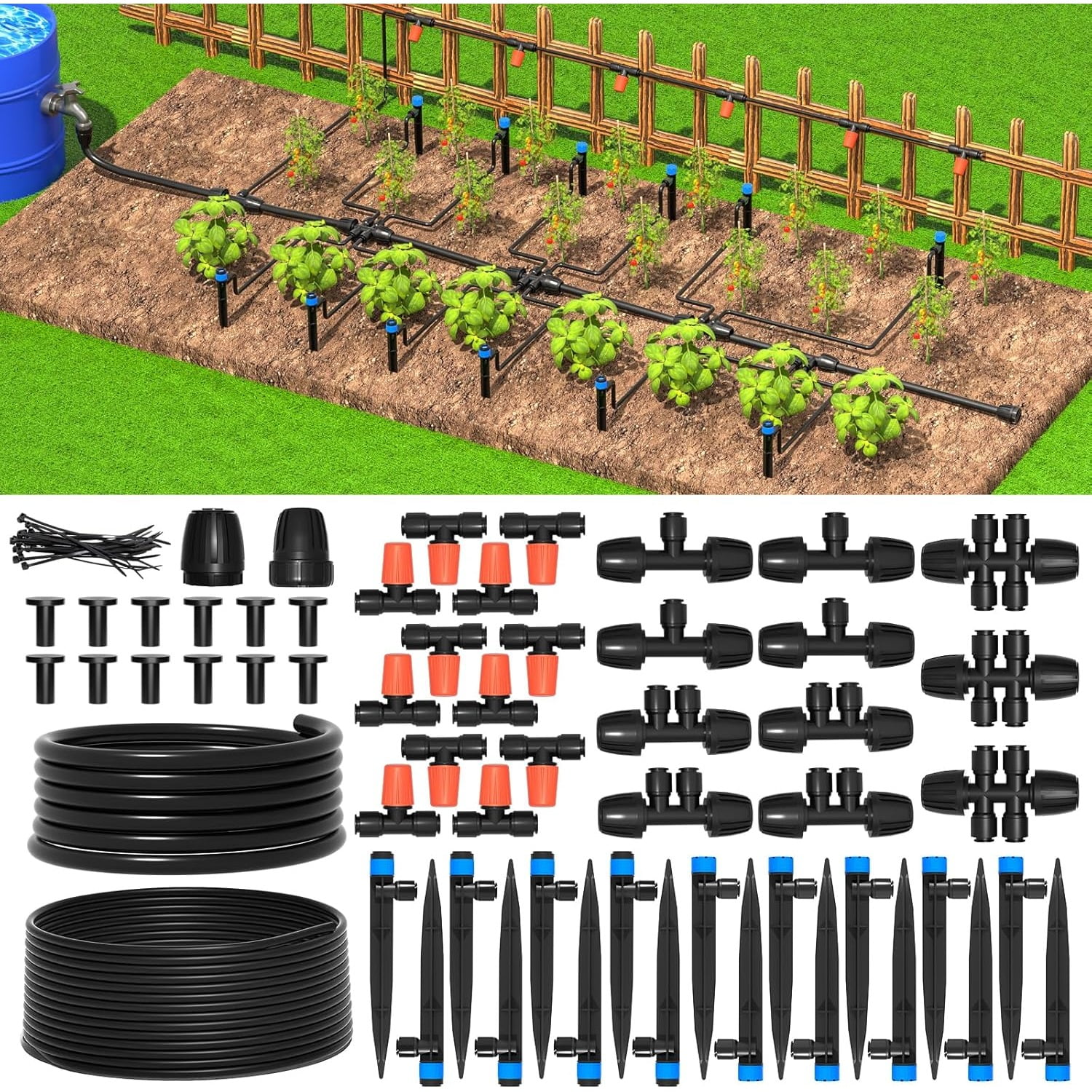 Greenhouse Micro Drip Irrigation Kit Automatic Irrigation System Patio ...