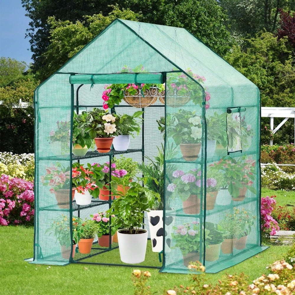 Greenhouse For Outdoors With Screen Windows, Walk In Plant Greenhouses ...