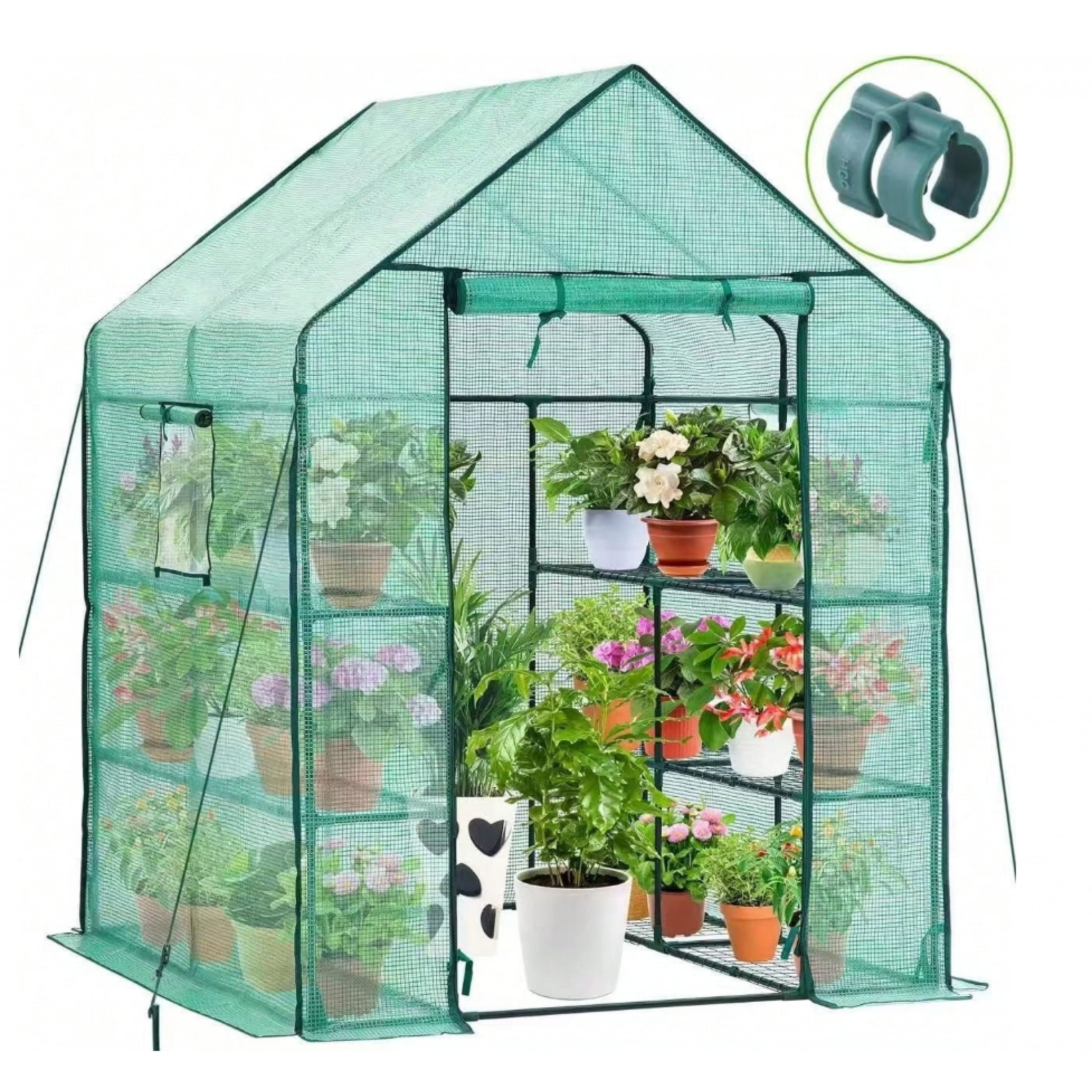 Greenhouse For Outdoors With Screen Windows, Walk In Plant Greenhouses ...