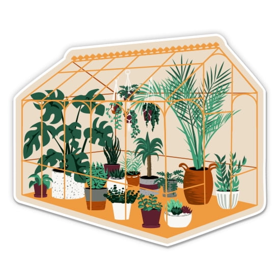Greenhouse Plant Lover - 12" Vinyl Sticker Waterproof Decal - Walmart.com
