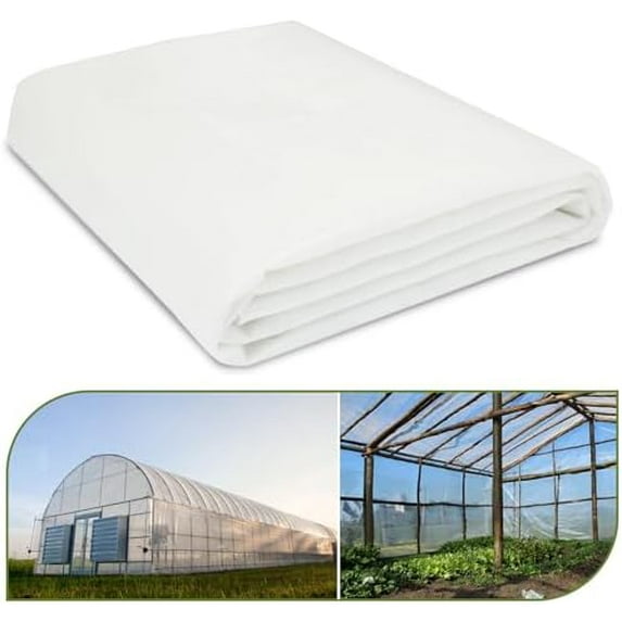 Greenhouse Plastic Sheeting, 8 x 25ft 6 mil Clear Greenhouse Film, UV ...