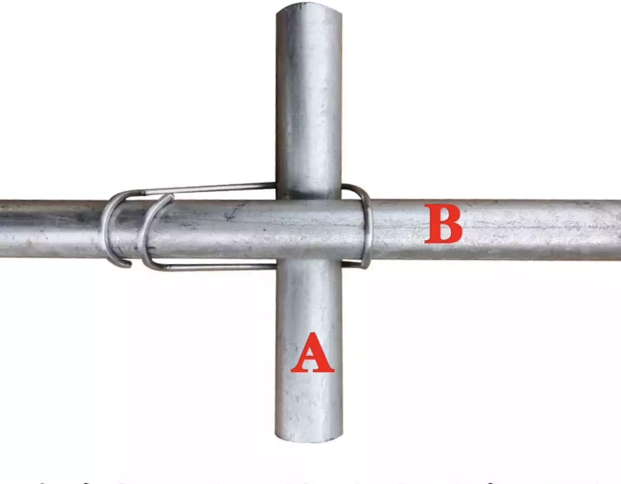 Greenhouse and Purlin Spring Clip Cross Connector, for 1 3/8”x1 3/8” OD ...