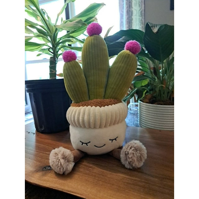 Greenhouse by Russ 12 Inch Plush Plant Flowering Cactus, Greenhouse ...