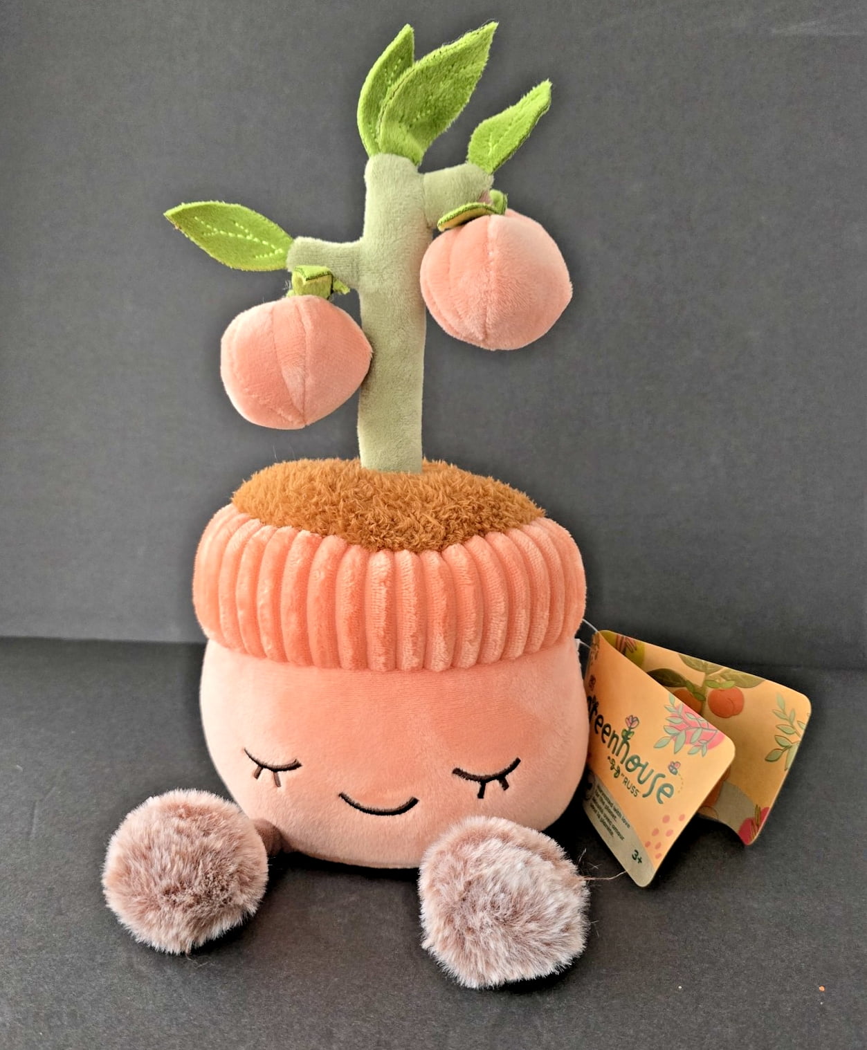Greenhouse by Russ Plush Potted Peach Plant, Stuffed Animals Plushies ...