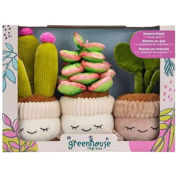 Greenhouse by Russ Potted Plant Plush Set (Rubber Tree, Succulent ...