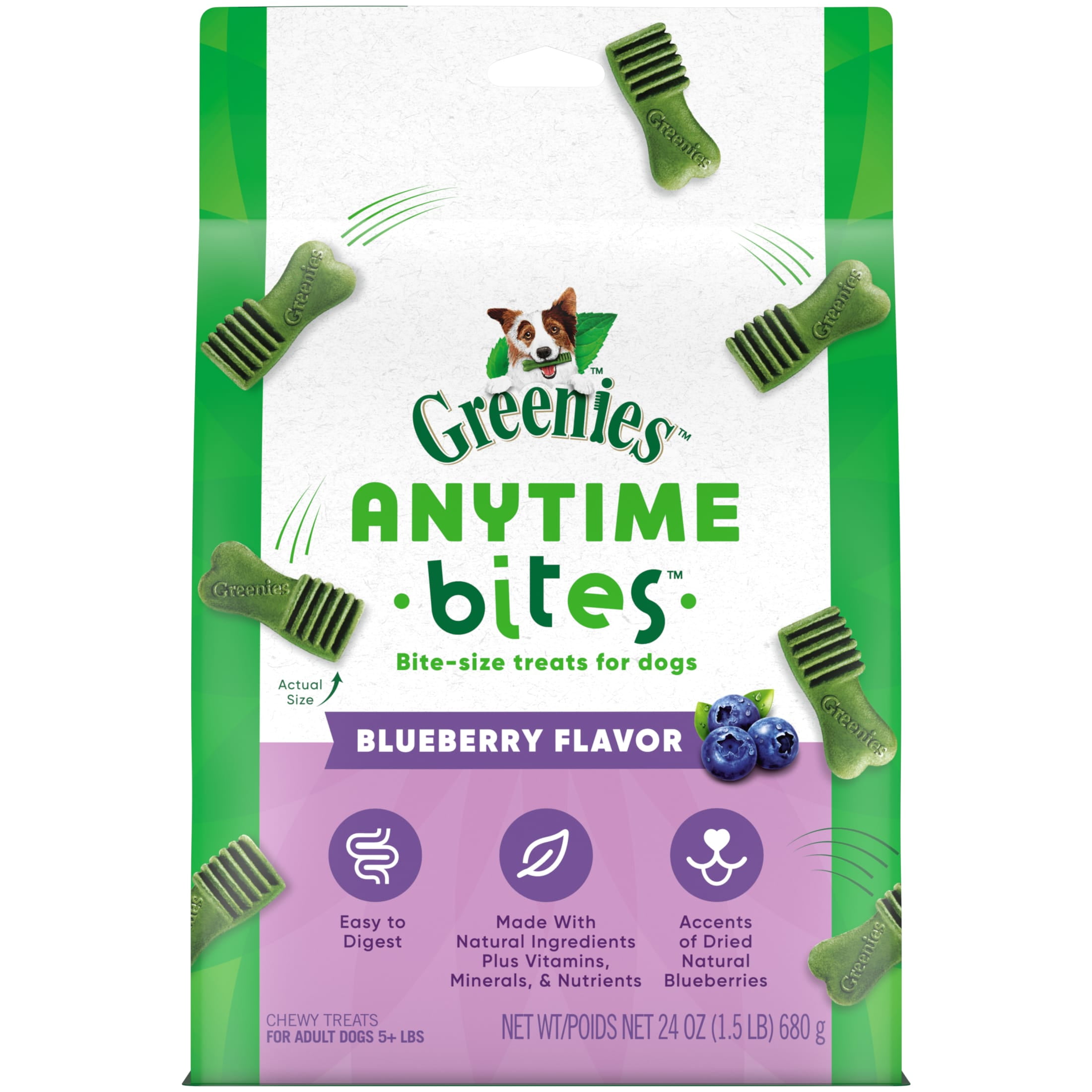 GREENIES Blueberry Flavor Dog Treats 24 Oz Small Chewy Treats for ...