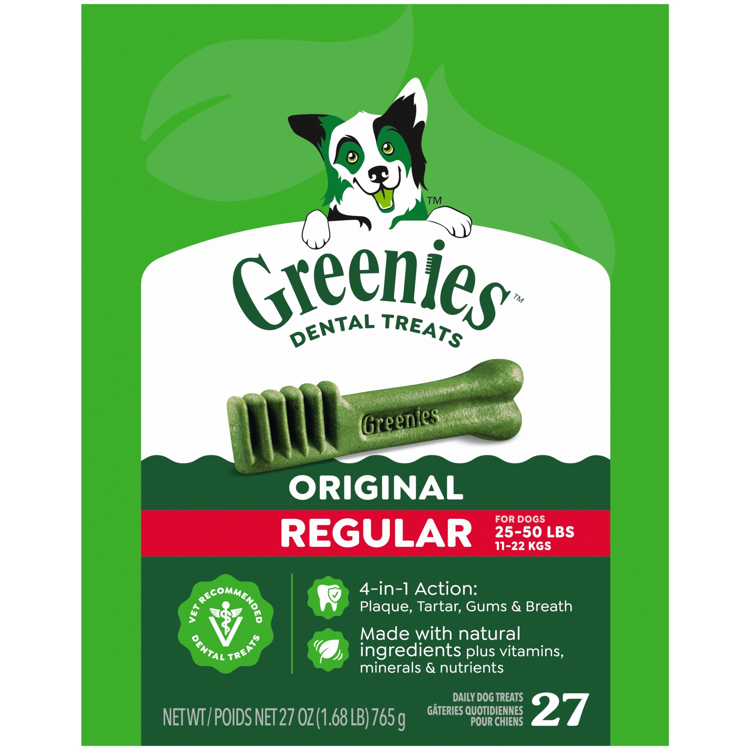 Greenies, Dental Dog Treats, Original Flavor, 27 oz Pack (27 Count ...