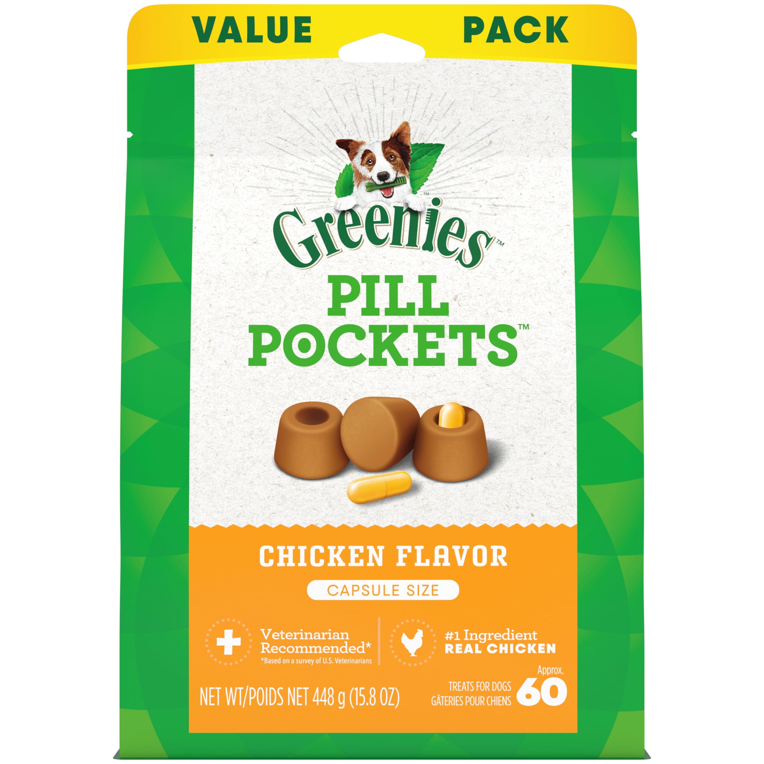 Greenies Pill Pockets for Dogs HYZ01 Capsule Size Natural Soft Dog ...