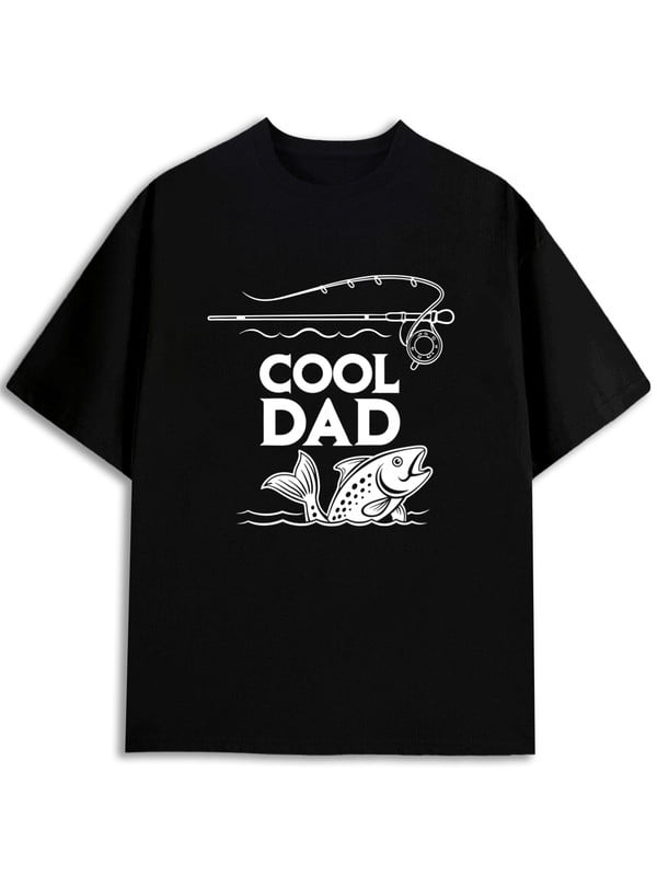 Greenink Cool Dad Fishing Tee mens t-shirts black funny elegantly ...