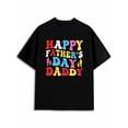 Greenink Happy Father's Day Daddy T-Shirt For men funny t shirts black ...