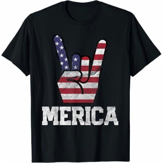 Greenink Merica 4th of July T-Shirt Patriotic USA American Flag Shirt ...
