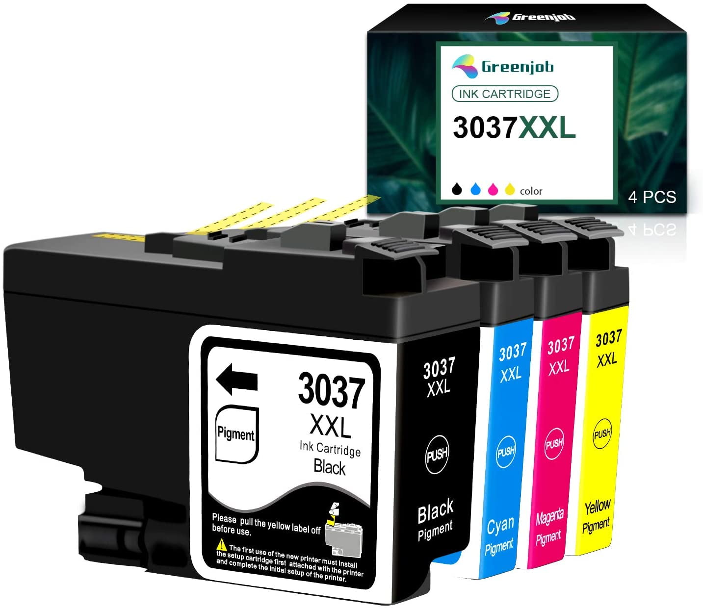 Greenjob Ink Cartridges Compatible for Brother LC3037 LC 3037 LC-3037 ...