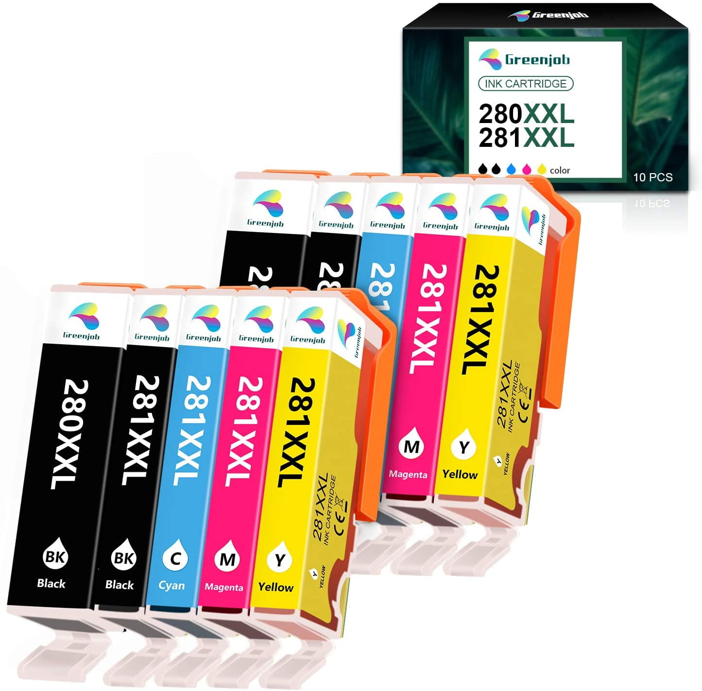 Greenjob PGI-280 CLI-281 XXL Compatible Ink Cartridge Replacement for ...