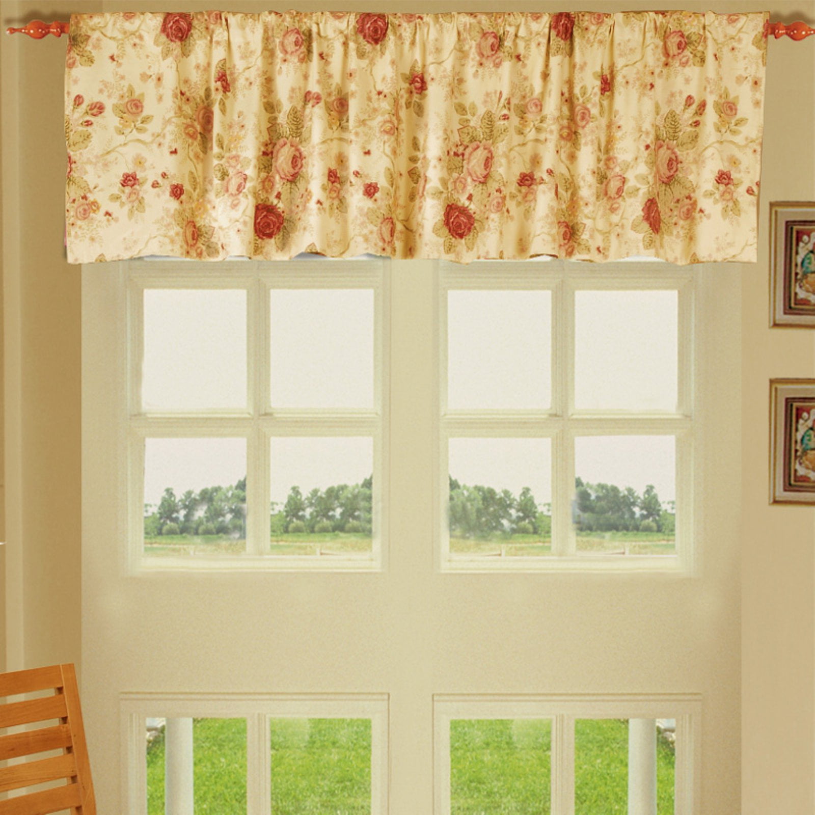 Greenland Home Fashions Antique Rose - Valance - 21L x 84W in ...