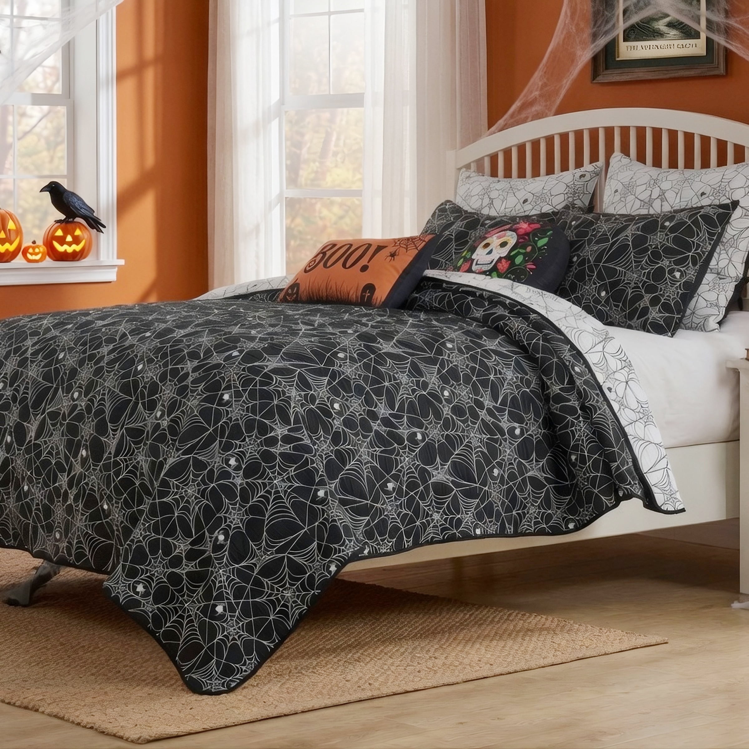 Greenland Home Fashions Novelty Halloween Spinderella Reversible ...