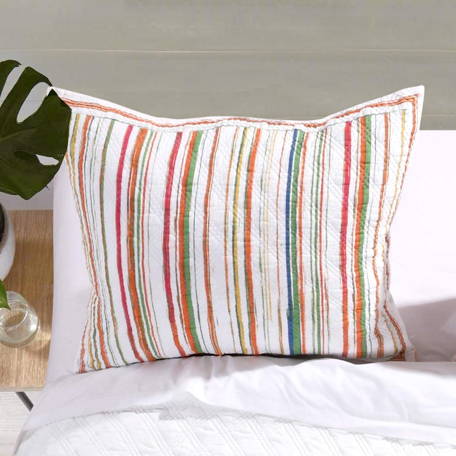 Greenland Home Siesta Stripe Quilted Pillow Sham - Walmart.com