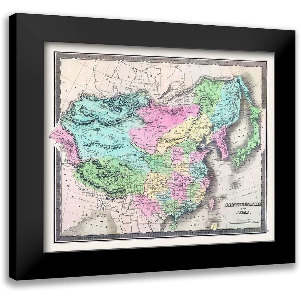 Greenleaf 14x12 Black Modern Framed Museum Art Print Titled - Asia ...