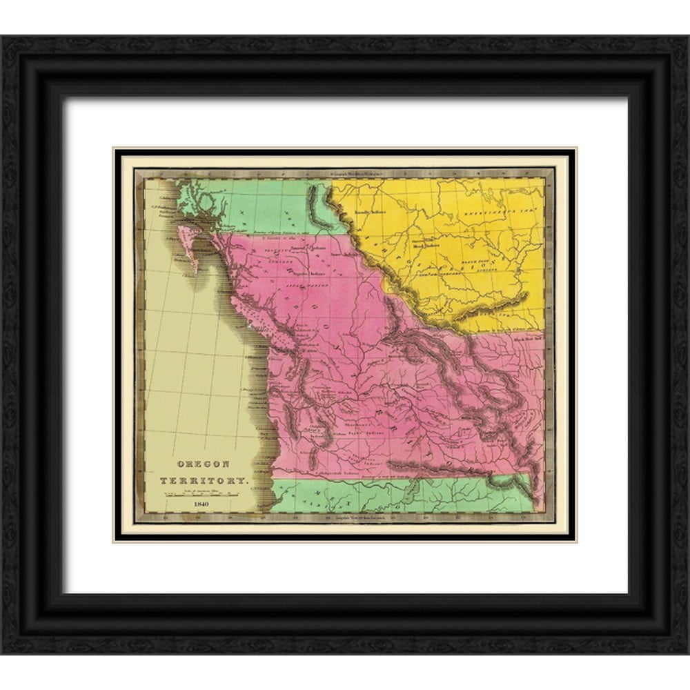 Greenleaf 17x15 Black Ornate Wood Framed with Double Matting Museum Art ...