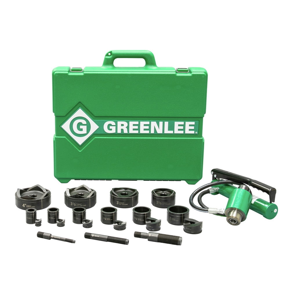 Greenlee 7310SB 11-Ton 1/2 in. - 4 in. Hydraulic Knockout Kit with Hand ...