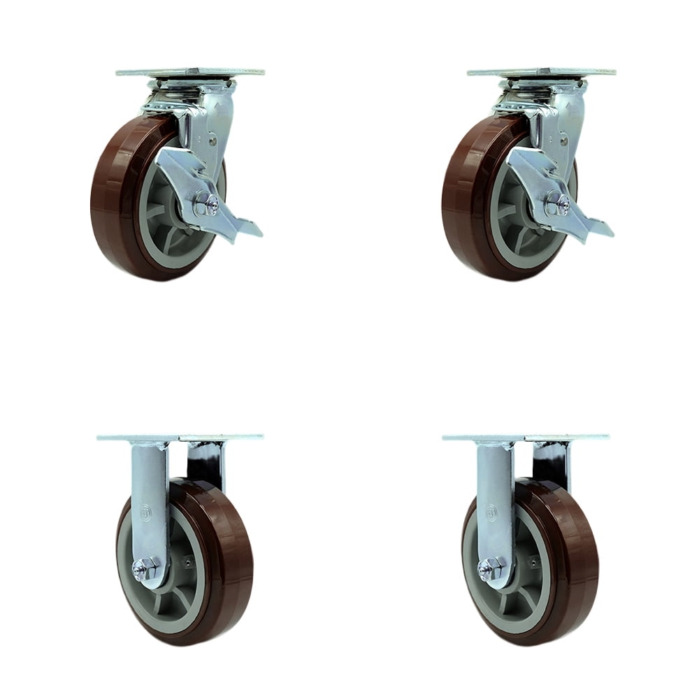 Greenlee Caster Set – MA6065 GMX Cart –2 Swivel with Brakes 2 Rigid ...