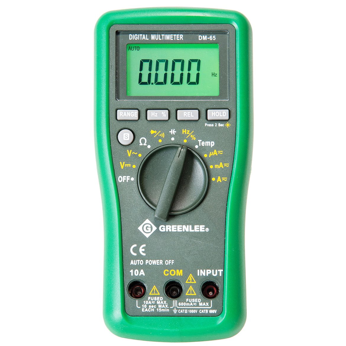 Free Shipping! Greenlee DM-65 1,000-Volt AC/DC 10-Amp DMM, CAP, TEMP ...