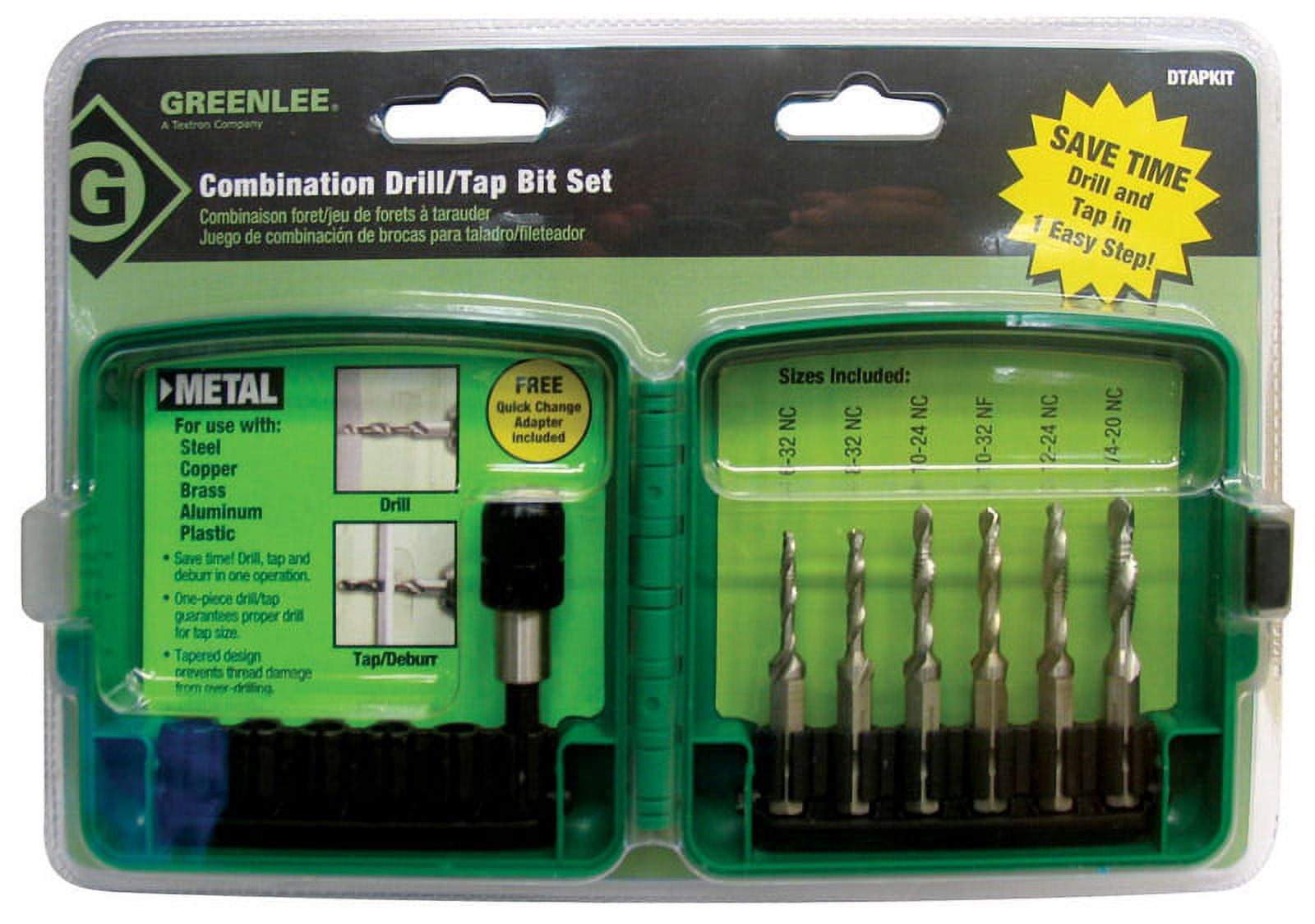 Greenlee High Speed Steel Drill and Tap Bit Set 6 pc. - Walmart.com