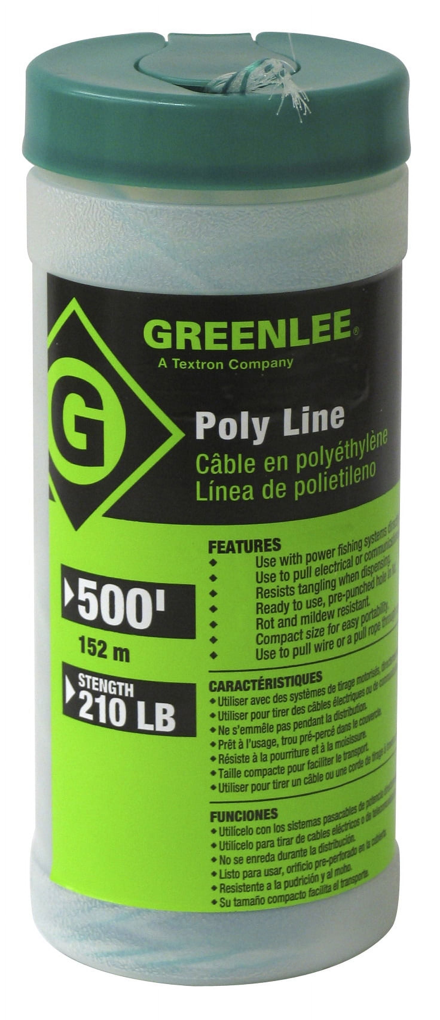 Greenlee Textron 430-500 500' Green Poly Line - Walmart.com