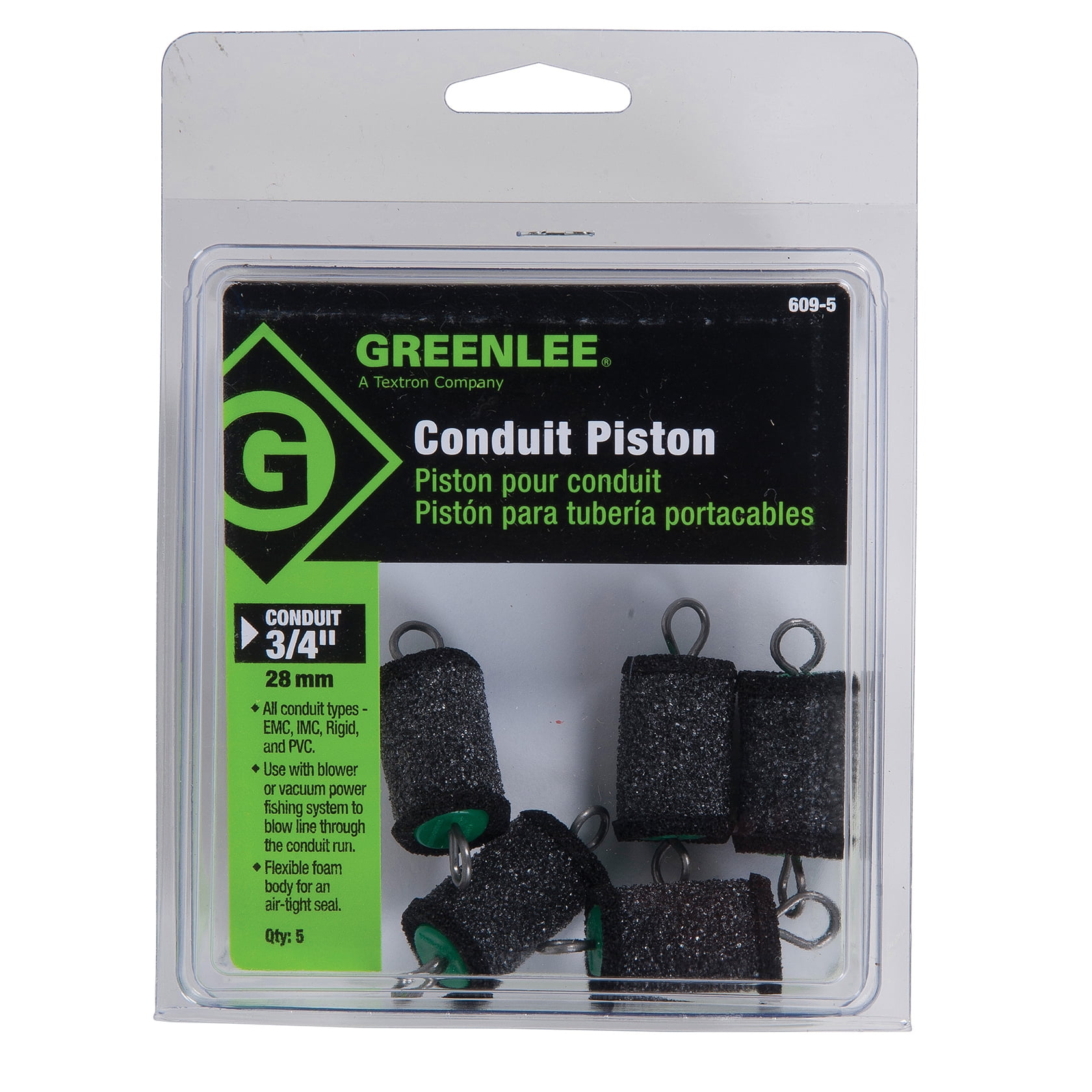 Greenlee Textron 609-5 3/4" Conduit Piston - Walmart.com