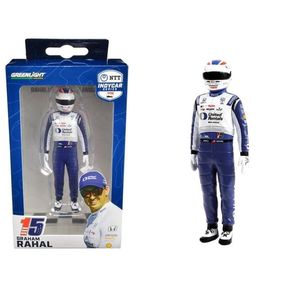 "NTT IndyCar Series" #15 Graham Rahal Driver Figure "United Rentals ...