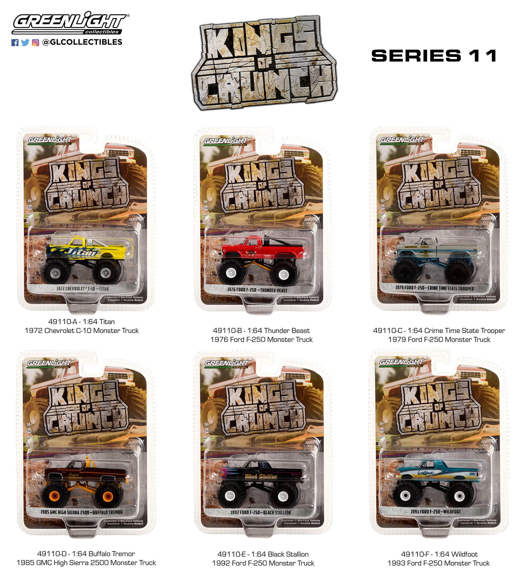 Greenlight 1:64 Kings Of Crunch Diecast Collectible Vehicle fully ...