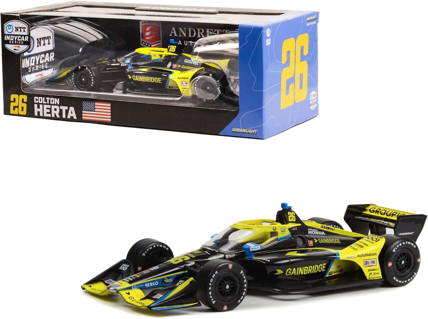 Greenlight 11150 2022 NTT IndyCar Series - #26 Colton Herta / Andretti ...